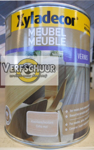 Xyladecor online te koop. XY Meubelvernis Extra Mat kleurloos 1 L in de Verfschuur.be